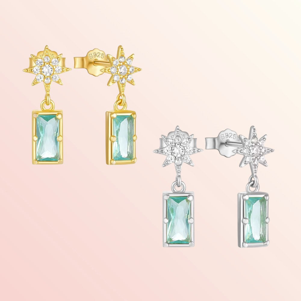 Azure Nova Earrings - Sterling Silver – Bows and Knots Co.