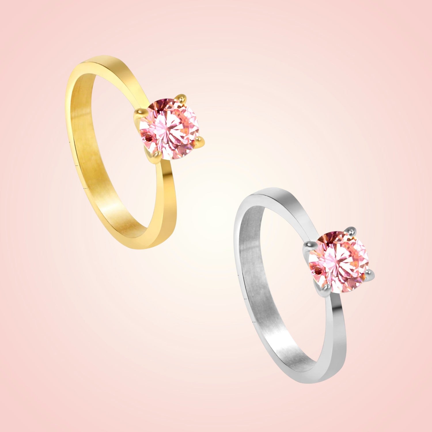 Rosé Spark Ring - gold plated stainless steel – Bows and Knots Co.