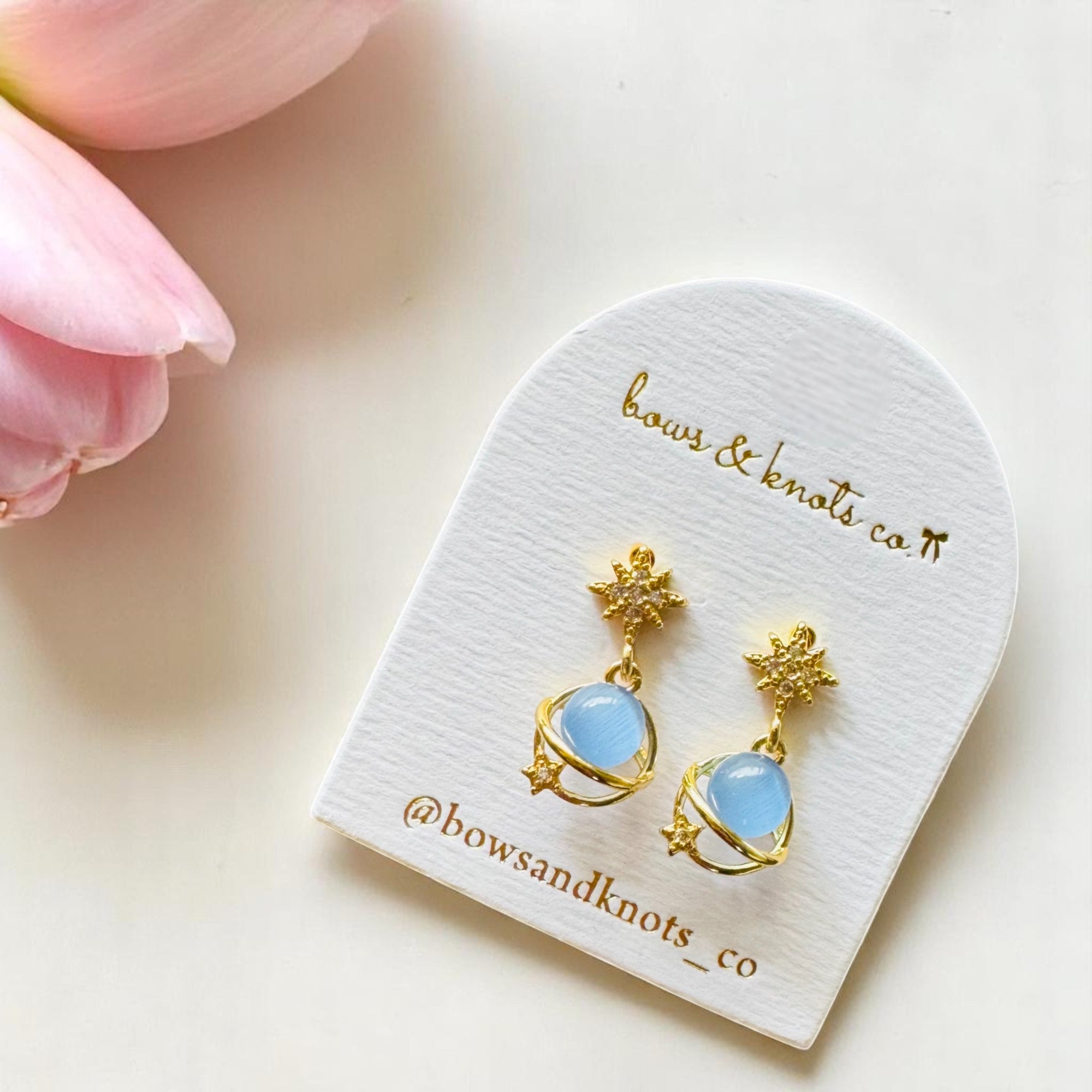 Stellar Orbit Earrings - 18k gold plated – Bows and Knots Co.
