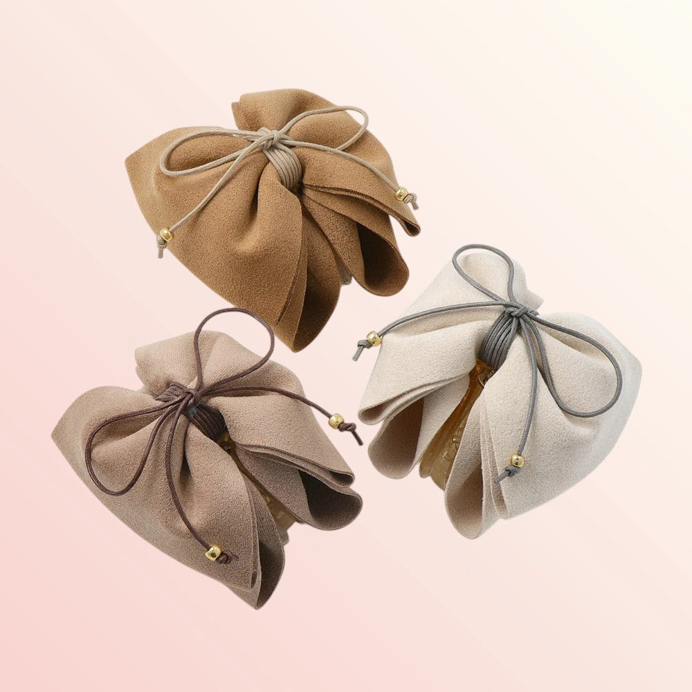 Faux Suede Ribbon Hair Claw – Bows and Knots Co.
