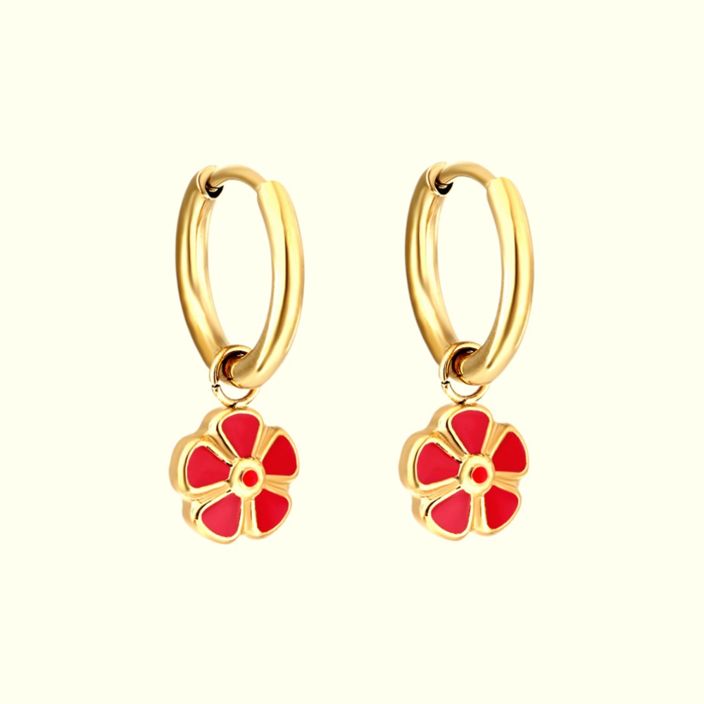 Petal Hug Hoops - gold plated stainless steel – Bows and Knots Co.